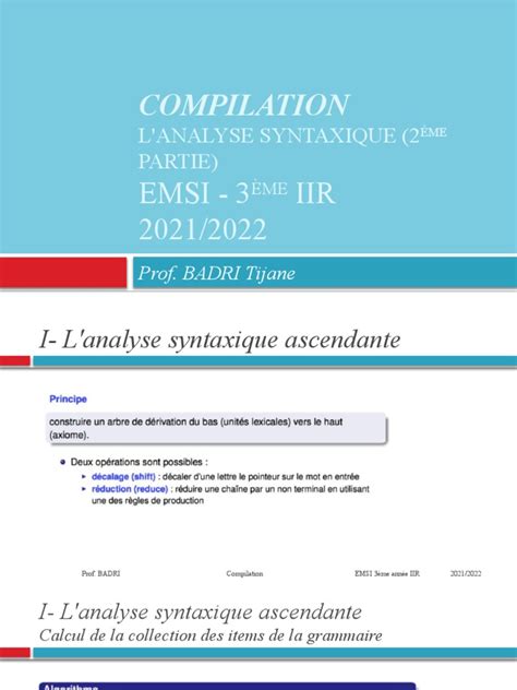 4 Analyse Syntaxique Slr Pdf
