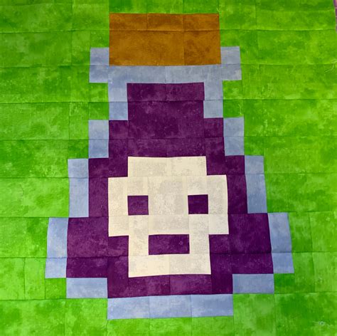 Pixelated Halloween Quilt A Long Block 8 Poison Quiltoni