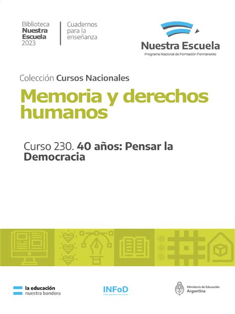 Curso 230 40 Años Pensar La Democracia Pdf Democracia