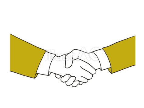 握手（黄色）イラスト No 25421724｜無料イラスト・フリー素材なら「イラストac」