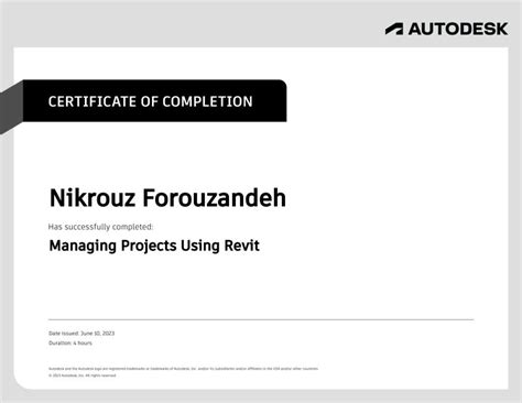 Nikrouz Forouzandeh On Linkedin Autodesk Certification Projectmanagment Revit