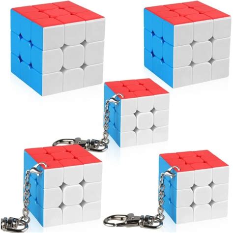 Dfantix Moyu Cubing Classroom Set Mini 3x3 Speed Cube Keychains 3x3x3 Magic Key Ring Toys T