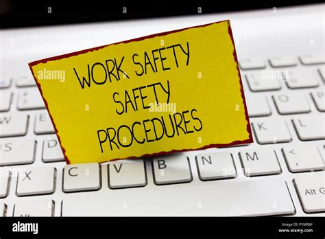 Handwriting Text Writing Work Safety Safety Procedures Concept Meaning