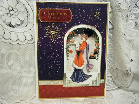 A4 Card Made From Hunkydory Festive Decadence Collection Art Deco