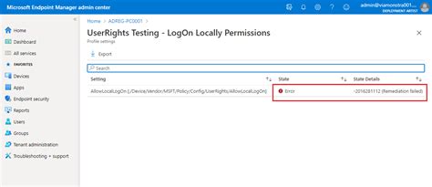 Configuring User Rights Policies In Intune Via Custom Profile Deployment Research