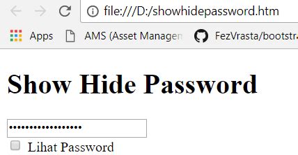 Show Hide Password Di Form Dengan Jquery Hakko Blog S