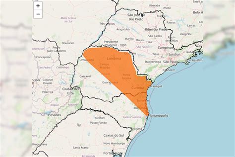 Alerta Laranja De Tempestade 250 Cidades Do Paraná Estão Na Lista