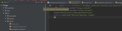 Android Element Spinner Must Be Declared Stack Overflow