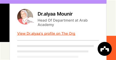 Dralyaa Mounir Head Of Department At Arab Academy The Org