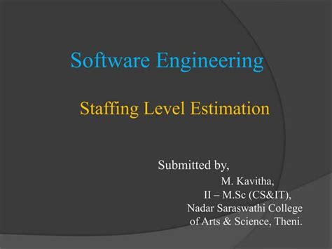 Staffing Level Estimation Pptx