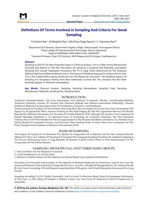 Pdf Definitions Of Terms Involved In Sampling And Criteria For Good