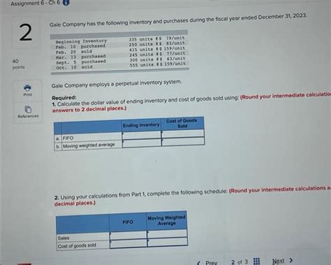 Solved Assignment 6 Ch 6 I 2 40 Points Print References Gale