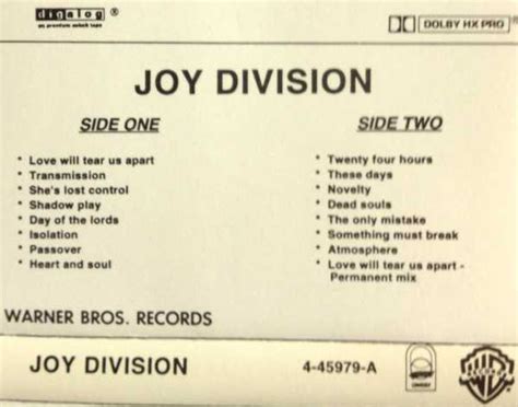 Joy Division Permanent Joy Division Cassette Discogs