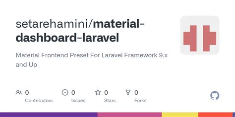 Github Setarehaminimaterial Dashboard Laravel Material Frontend