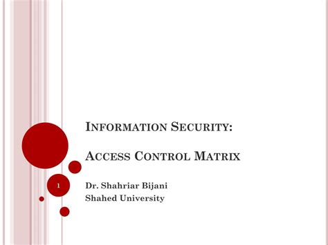 PPT Information Security Access Control Matrix PowerPoint Presentation ID
