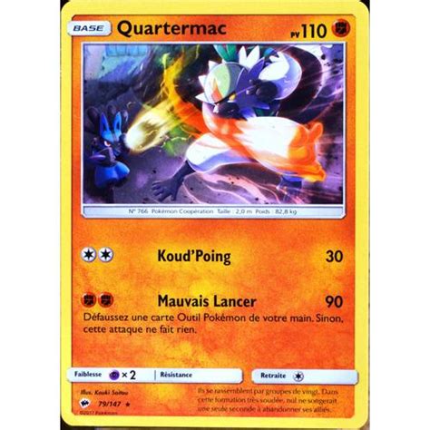 Carte Pokémon 79 147 Quartermac 110 PV SL3 Soleil et Lune Ombres