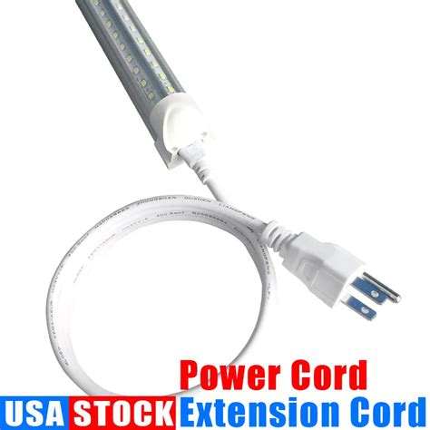 Us Plug Extension Cord Switch For T8 T5 Usb Emergency Tube Integrated Power Cords For 1 6 6ft