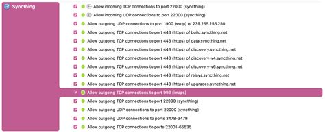 reveal and offer control over what ports syncthing attempts to