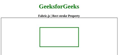 Fabric Js Rect Stroke