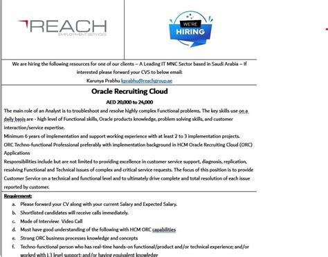 Recruiting For Saudi Arabia Oracle Recruiting Cloud Specialist Abdul Ravoof