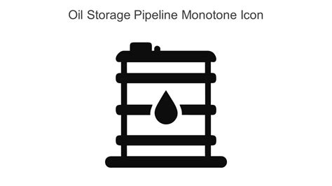 oil storage pipeline monotone icon in powerpoint pptx png and editable