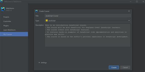 Create Javascript Courses Inside Webstorm With Edutools The Webstorm Blog
