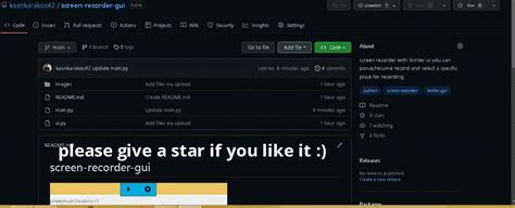 GitHub Kaankarakoc Screen Recorder Gui Screen Recorder With Tkinter Gui You Can Pause