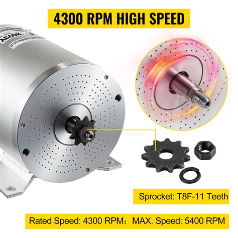 2000W 48V DC Brushless Motor W Mounting Bracket Controller Key For E