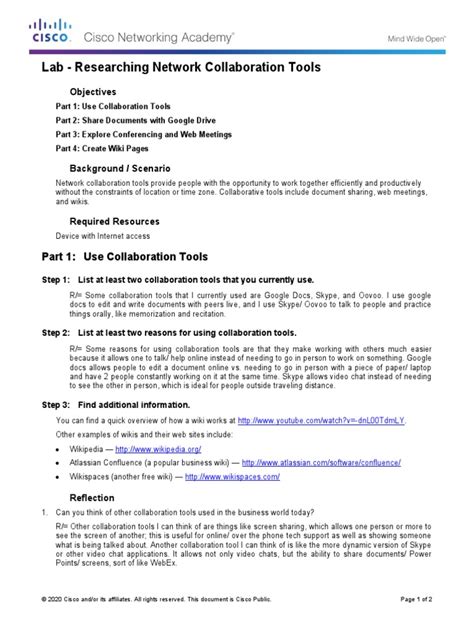 1 1 1 8 lab researching network collaboration tools pdf