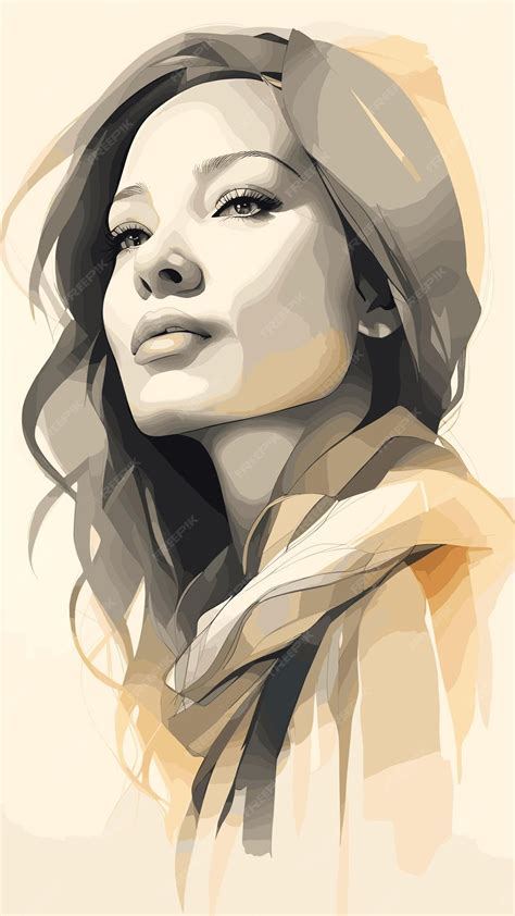 Premium Vector Abstract Woman Drawing Cartoon Artwork Vector
