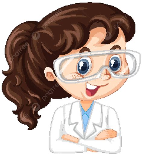 Girl In Science Gown On Isolated Background Female Clothes Clipart