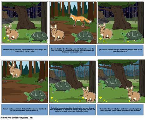 The Hare And The Tortoise Storyboard By 91a330b6