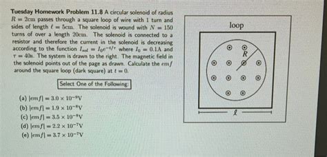 solved a circular solenoid of radius r 2cm passes through