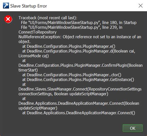 Slave Error On Startup Deadline Aws Thinkbox Discussion Forums