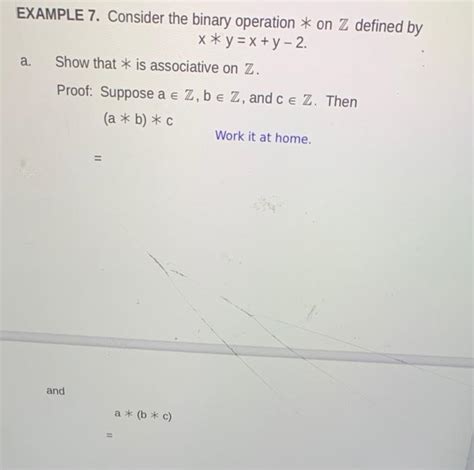 Solved EXAMPLE Consider The Binary Operation On Z Chegg