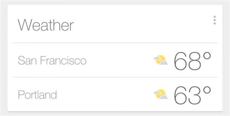 Google Now Weather Card Changes To Show Multiple Cities Not Multiple Cards