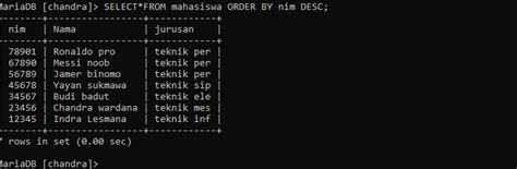 Cara Mengurutkan Data Pada MySQL Menggunakan Query ASC Dan DESC Penganut Ilmu