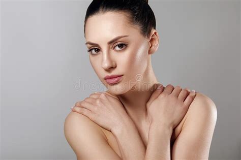 Face Skin Care Beautiful Woman With Healthy Smooth Facial Clean Skin