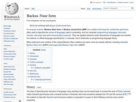 Wikipedia Backus Naur Form Handout For 9th 10th Grade Lesson Planet