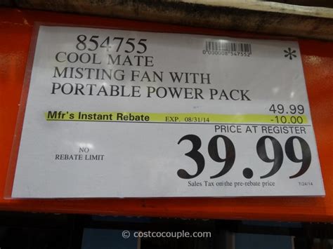 Coolmate Portable Misting Fan