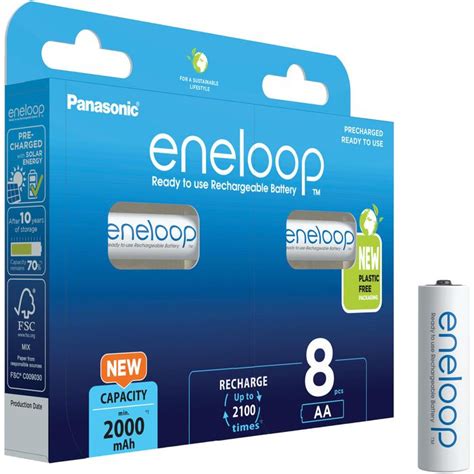 Panasonic Akkus Eneloop BK 3MCDE AA 2000 MAh Mignon R6 HR6 NiMH