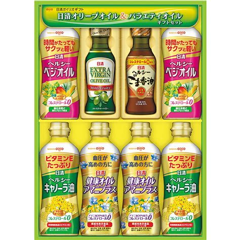 【楽天市場】銀行振込、コンビニ決済受付は終了しましたお歳暮 日清オイリオヘルシーオイルバラエティギフトov 40（25023冬）：マルエツ