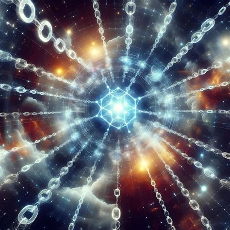 Premium Photo Hyper Realistic Blockchain Galaxy Concept Blockchain