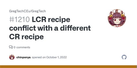 Lcr Recipe Conflict With A Different Cr Recipe · Issue 1210