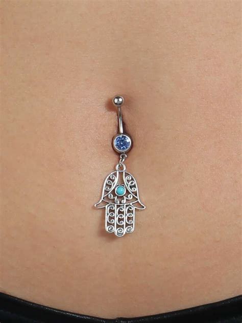 Man Belly Button Piercing