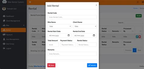 Bike Rental System Free Template In Php And Bootstrap Inettutor