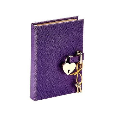 Heart Lock Diary Purple Saffiano Purple Diary Heart Lock Diary
