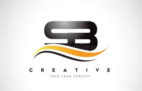 CD C D Swoosh Letter Logo Design With Modern Yellow Swoosh Curve Stock Vector Illustration Of