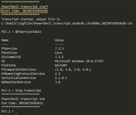 Learn Everything About Powershell Start Transcript