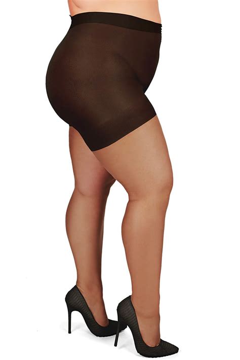 Curvy Ultra Sheer Control Top Pantyhose Amour781